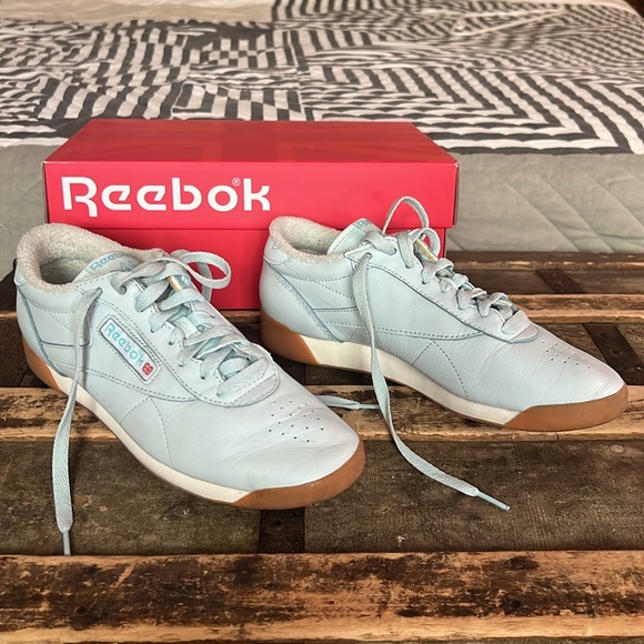 Reebok | Shoes | Baby Blue Reebok Freestyle Sneakers | Poshmark
